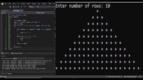 Program To Print A Full Pyramid Using In C Youtube