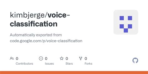 Github Kimbjergevoice Classificationpvoice