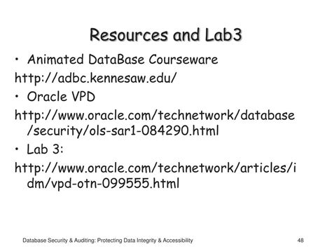 Ppt Database Security And Auditing Protecting Data Integrity And