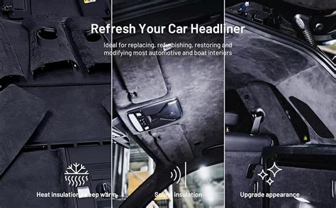 Hiksuky Suede Auto Headliner Fabric 96 L × 60 W With Foam