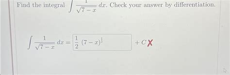 solved find the integral ∫﻿﻿17 x2dx ﻿check your answer by