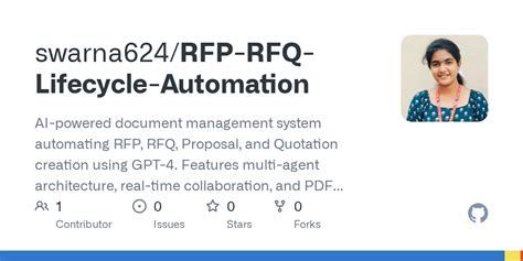 Github Swarna624rfp Rfq Lifecycle Automation Ai Powered Document Management System