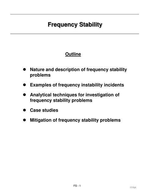 PPT FREQUENCY STABILITY PowerPoint Presentation Free Download ID