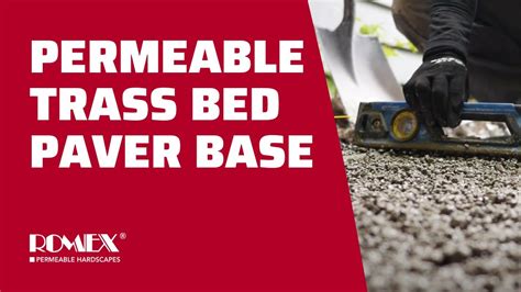 Romex Trass Bed Water Permeable Paver Base Installation Frost