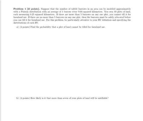 solved problem 1 [21 points] suppose that the number of