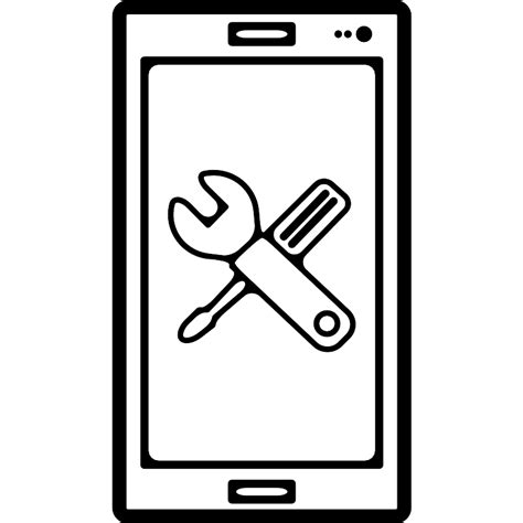 Mobile Phone Settings Symbol On Screen Vector Svg Icon Svg Repo