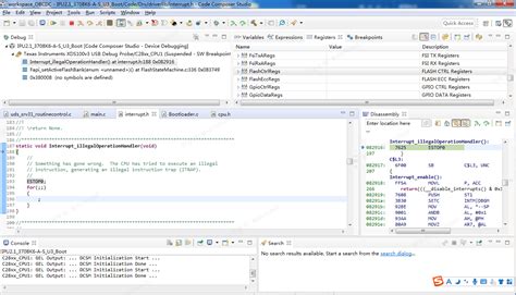 Ccstms320f280049 When Debugging Flash Erase Enter Illegal Interrupt Problem C2000