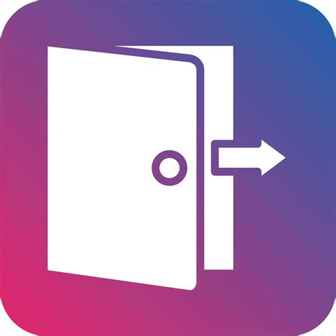Exit Door Icon Vector Design Vector Art At Vecteezy