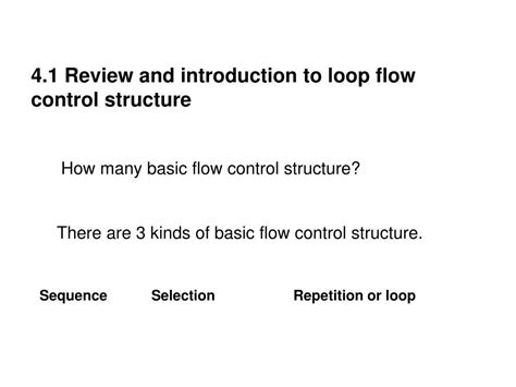 Ppt Chapter 4 Control Structure Loop Powerpoint Presentation Free