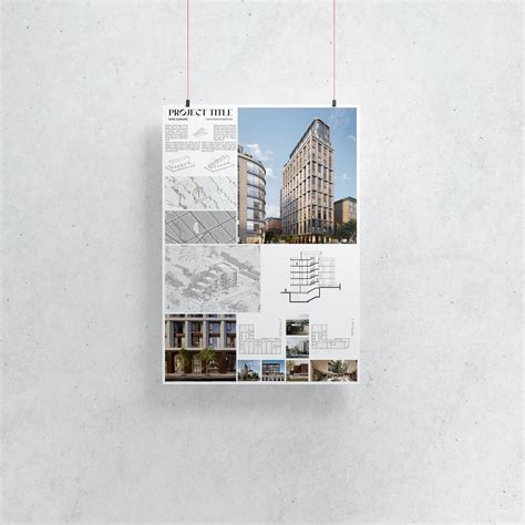 Architecture Presentation Board Templates Canva A0 Presentation Board Layout Template Etsy