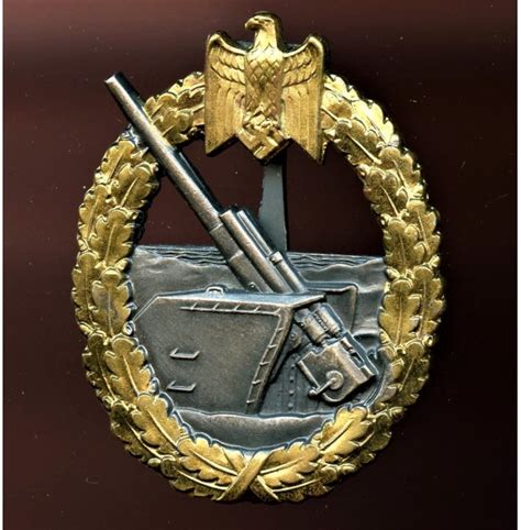 Kriegsmarine Coastal Artillery Badge By Schwerin