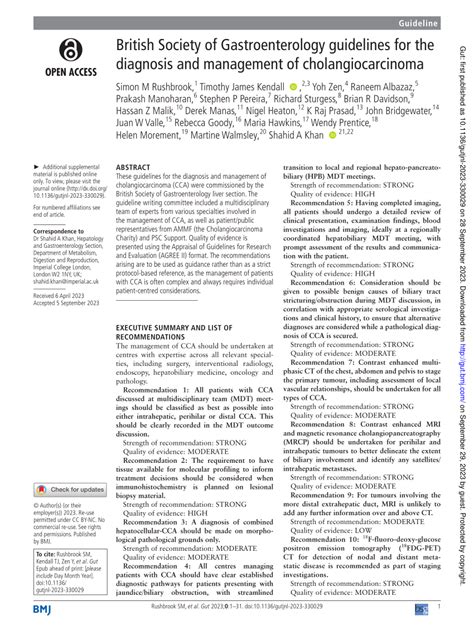 Pdf British Society Of Gastroenterology Guidelines For The Diagnosis And Management Of