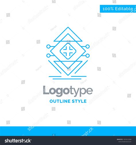 Blue Logo Design Computing Data Infrastructure Stock Vector Royalty Free 1391812568