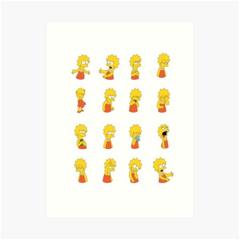 Lisa Random Reacts Pack Lisa Bundle Art Print By Artsofie Redbubble