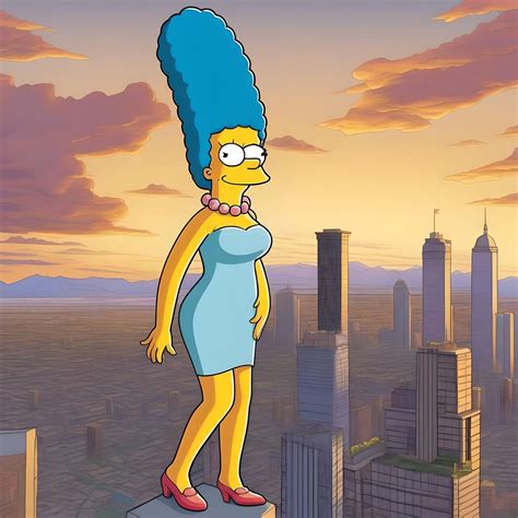 Giantess Marge Simpson By Inflationvideo On Deviantart