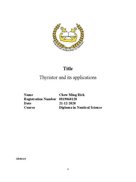 Thyristor And Its Applications Pdf Pn Junction Field Effect