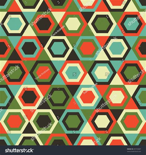 Seamless Retro Geometric Pattern Stock Vector Royalty Free 89743687