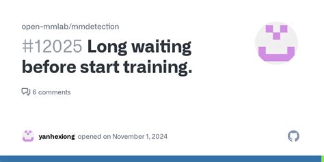 Long Waiting Before Start Training · Issue 12025 · Open Mmlab