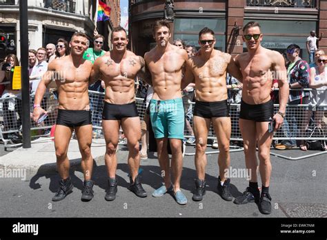 Lgbt Pride In London Celebrations Gay Men With Fabulous Bodies Posing