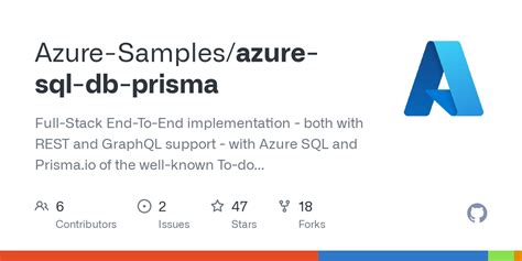 Github Azure Samples Azure Sql Db Prisma Full Stack End To End Implementation Both With