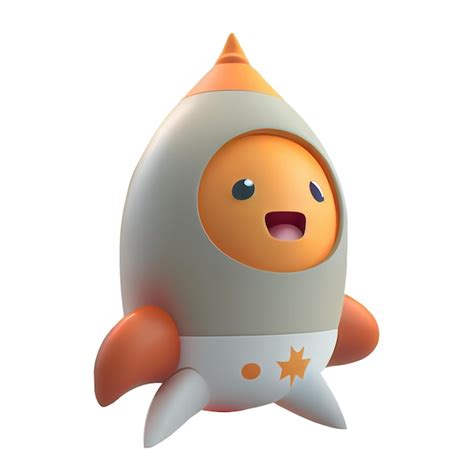 Premium Photo Cute Rocket Character Design