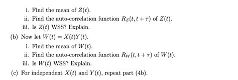 4 Two Stochastic Processes Xt And Yt Are Called