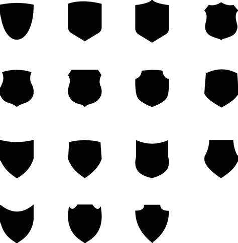 Different Types Of Shield Vector Arts 17709379 Vector Art At Vecteezy