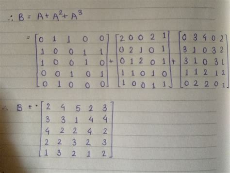 Solved N Graph Theory An Adjacenty Matrix A Is A Way Of