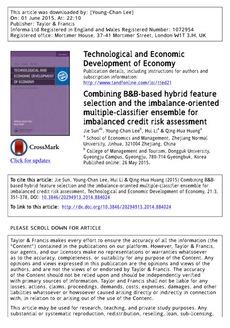 pdf combining bandb based hybrid feature selection and the imbalance