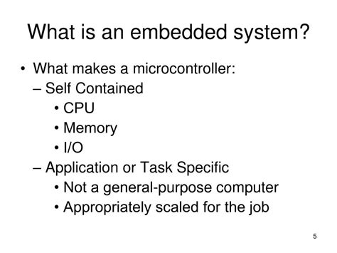 Ppt Lecture 1 Embedded Systems Overview Avr Hardwaresoftware
