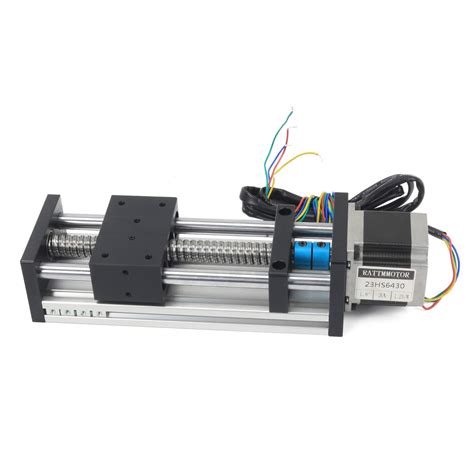 RATTMMOTOR Linear Stage Actuator Travel Length 200mm Double Optical Axis Ball Screw Linear Slide