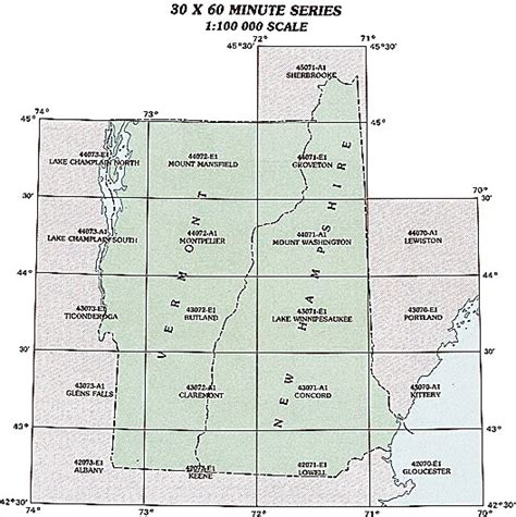 New Hampshire Topographic Index Maps Nh State Usgs Topo Quads 24k 100k 250k