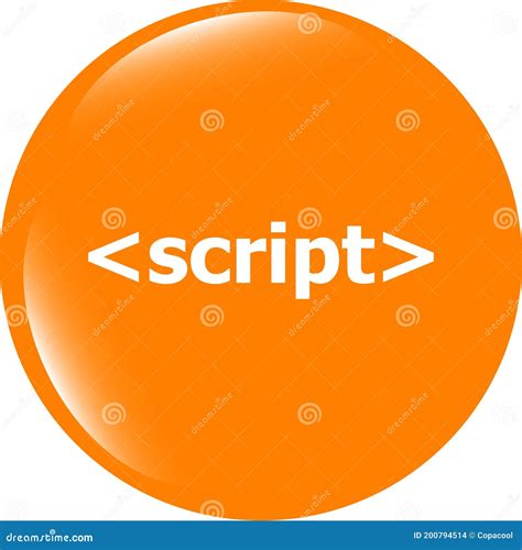 Script Sign Icon Programming Language Symbol Stock Illustration Illustration Of Information