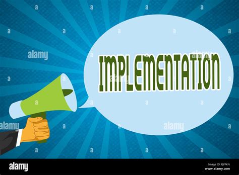 Word Writing Text Implementation Business Concept For The Process Of Making Something Active Or