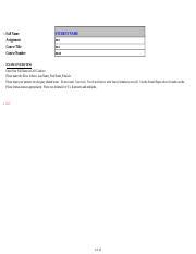 Final Babe Xlsx X Full Name Assignment Course Title Course Number X Babe NAME Xxx