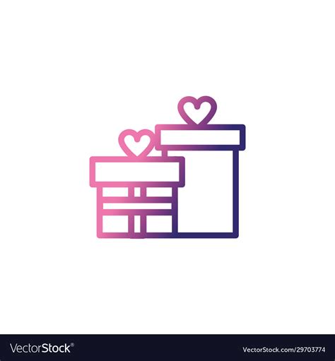 T Boxes Gradient Style Icon Royalty Free Vector Image