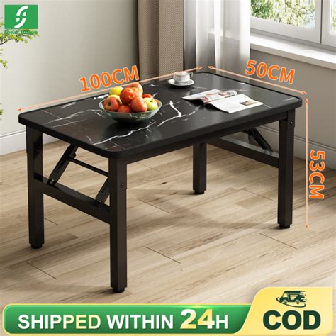 Folding Table Marble Pattern Foldable Table Low Dining Table Lazada Ph