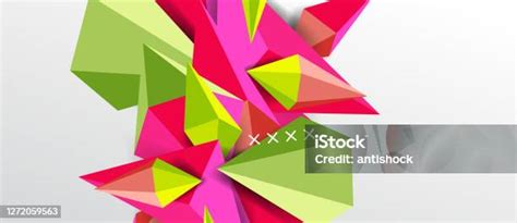 3d 낮은 폴리 추상 적 모양 배경 벡터 일러스트레이션 0명에 대한 스톡 벡터 아트 및 기타 이미지 0명 3차원 형태