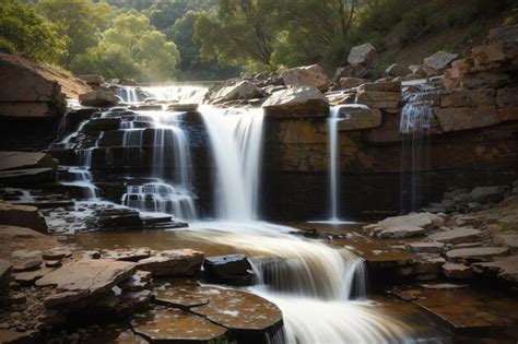 Premium Ai Image Water Fall