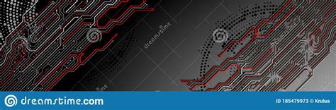 Abstract Technology Circuit Board Communication Concept Template For Science Presentation