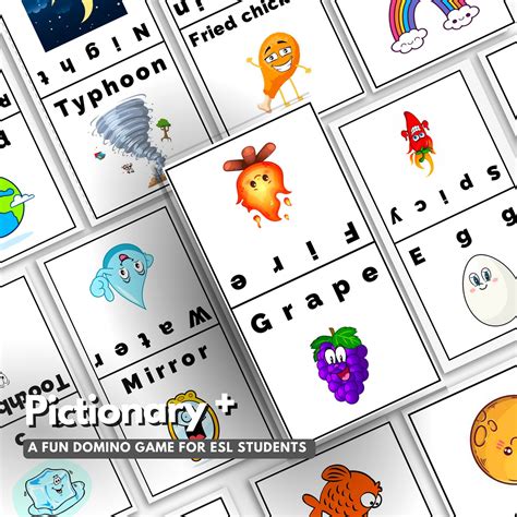 Pictionary Game Esl Lesson Homeschool Educational Activity