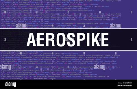 aerospike with abstract technology binary code background digital binary data and secure data