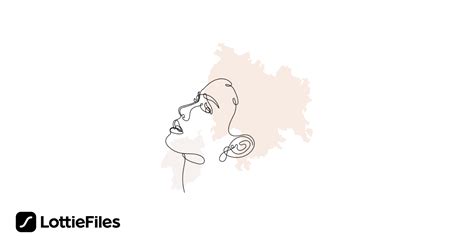 Free Hand Drawn Women Face Line Art Lottie Json Animation Animation By Lottiemotion Lottiefiles