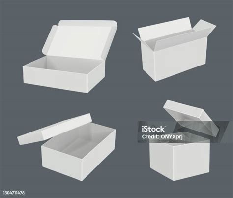 사실적인 상자를 엽니다 패키지 템플릿 골판지 빈 컨테이너 괜찮은 벡터 빈 모형 열다에 대한 스톡 벡터 아트 및 기타 이미지 열다 0명 3차원 형태 Istock