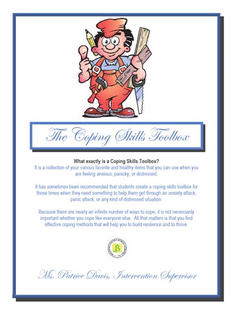 Coping Skills Toolkit Pdf Anxiety Psychology