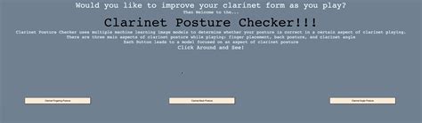 Clarinet Posture Checker Devpost