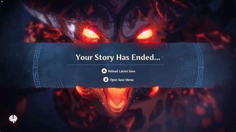 Death Screen Immortals Fenyx Rising Interface In Game