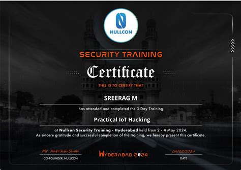 Sreerag M On Linkedin Practical Iot Hacking Nullcon 2024 Thanks Hemant Sonkar Abhinav