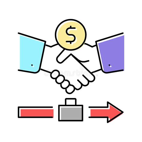 Severance Pay Allowance Color Icon Vector Illustration Stock Vector