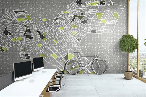 Morph Map Titanium Level Wallcoverings